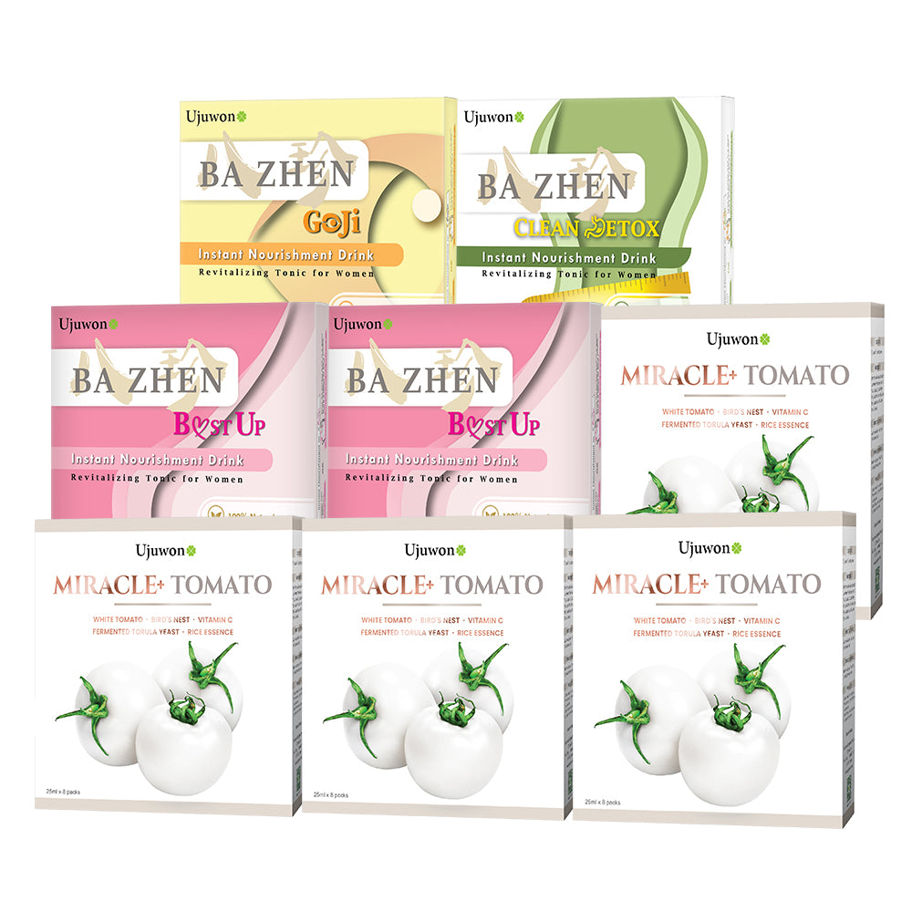 【Bundle of 8】Ujuwon Miracle+ Tomato Skin Booster 8s x 4 Boxes + B.ust – iQueen