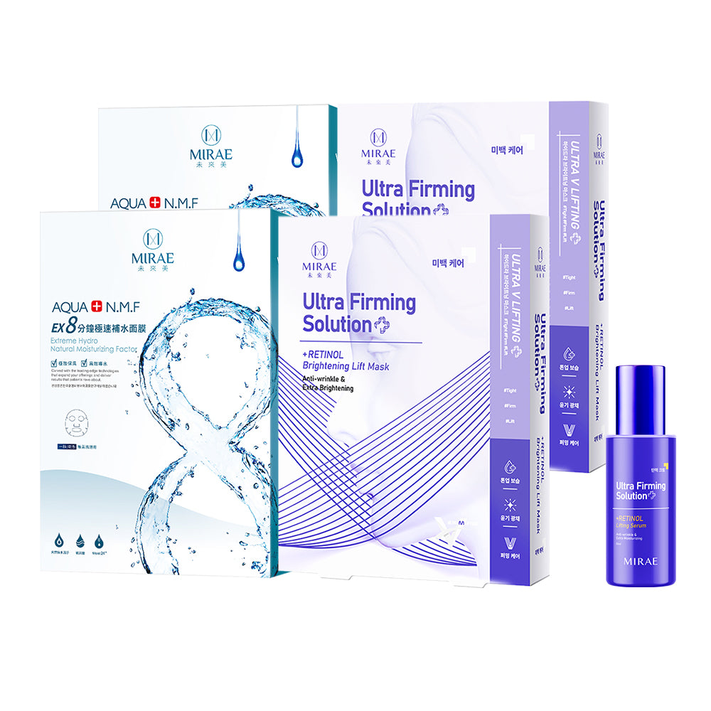 Mirae Ultra Firming Solution + Retinol Serum 30ml + Moisture Lift Mask ...