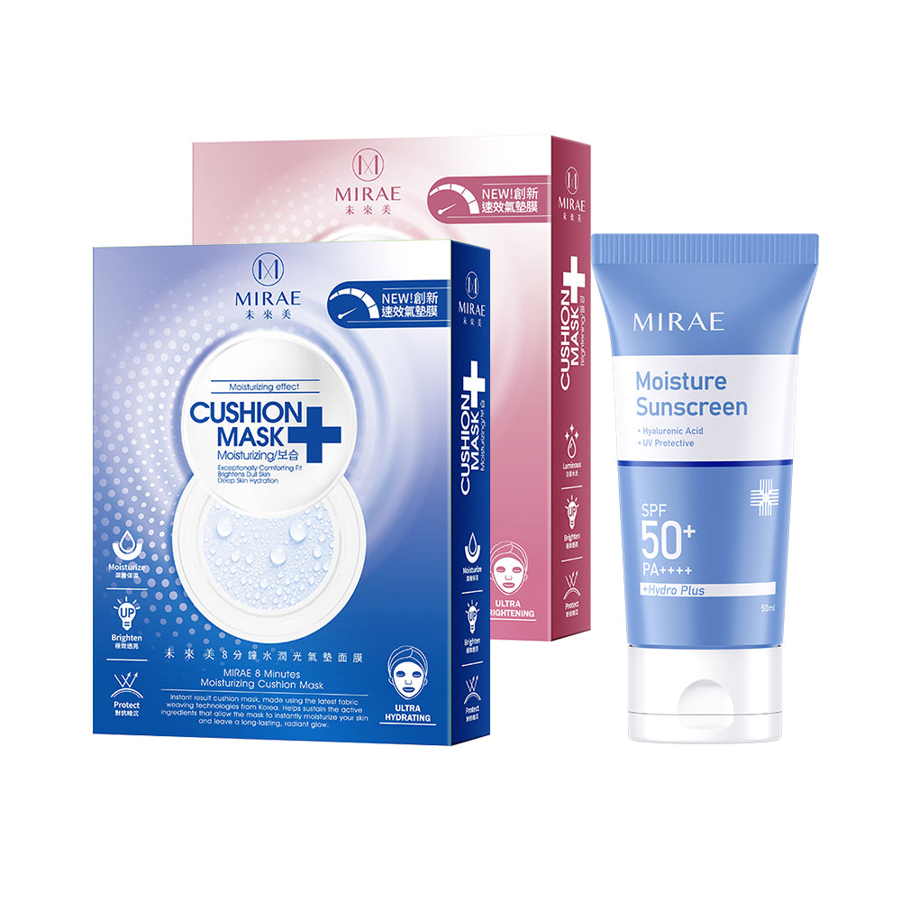 Mirae Moisture Sunscreen SPF 50+PA+++ 50ml + Cushion Mask (Moisturizin ...