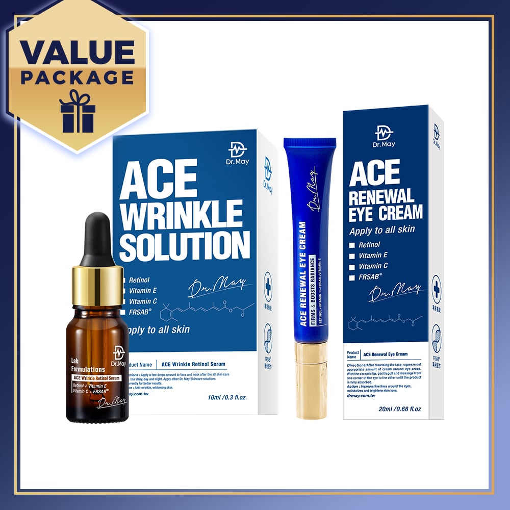 Dr May ACE Renewal Eye Cream 20ml + ACE Wrinkle Solution 10ml – iQueen